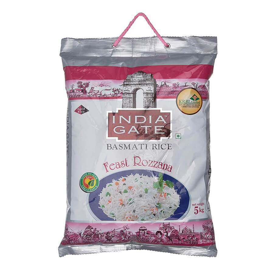 India Gate Feast Rozana Basmati Rice 5 Kg Pack – Carrydor Online ...